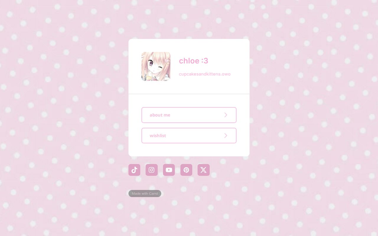 chloe's carrd